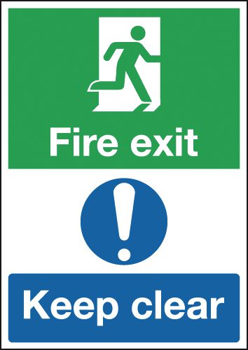 A4 Fire Exit Keep Clear - Rigid - Y1335703 – RackingLabels