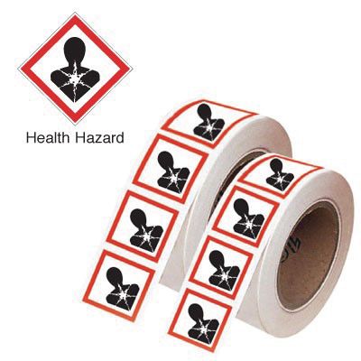 40x40mm Health Hazard GHS Symbols on a sheet - Y930017 – RackingLabels