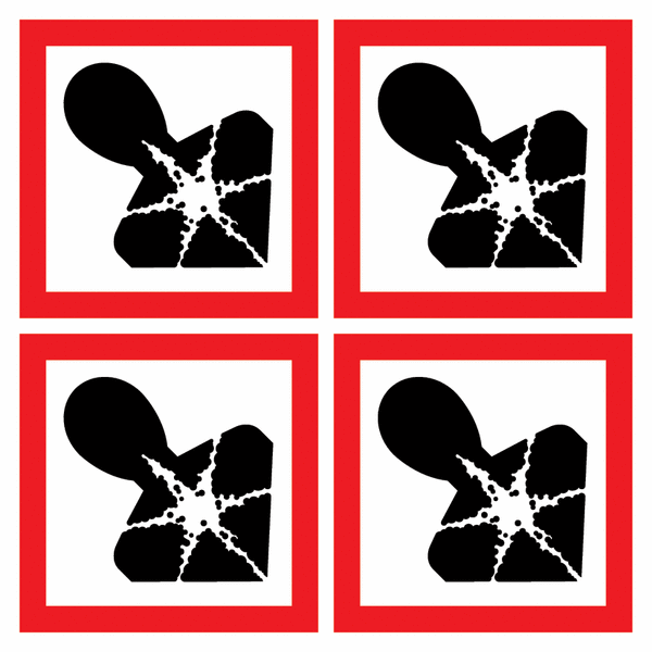 100x100mm Health Hazard GHS Symbols on a sheet - Y930015 – RackingLabels